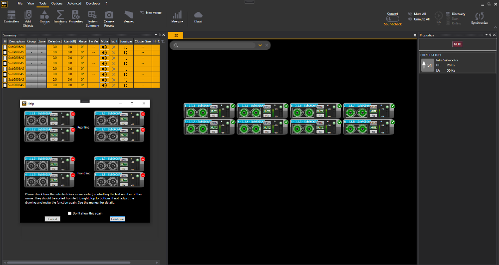 RDNET RCF SOUND SYSTEMS MANAGEMENT AND CONTROL SOFTWARE - RCF